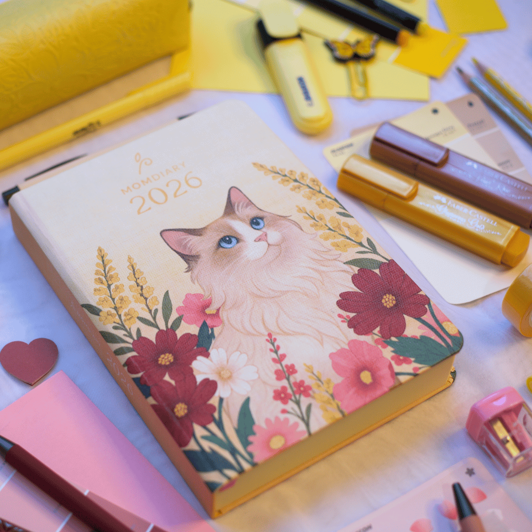 MOM Diary 2026 – Beautiful High Quality A5 Hardcover Diary – The Papery