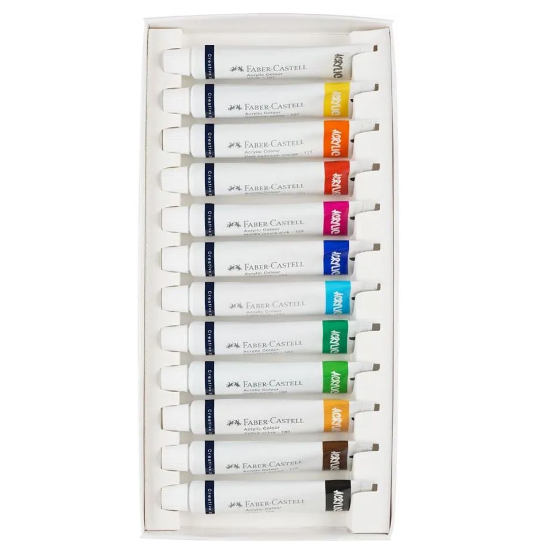 Faber-Castell Acrylic Paint Set (13 Piece) – The Papery